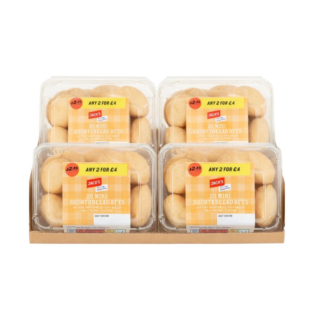 Tesco Jack’s Mini Shortbread Bites – Price Panda